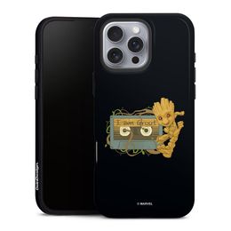 DeinDesign iPhone 16 Pro Max Handy Panzer Handyh&uuml;lle robuste Outdoor H&uuml;lle Schutzh&uuml;lle gl&auml;nzend Guardians Of The Galaxy Groot Marvel Tough Case