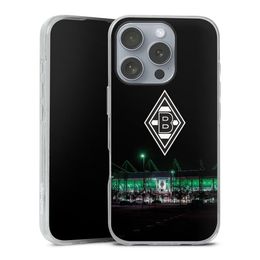 DeinDesign iPhone 16 Pro Handy Silikon H&uuml;lle Case transparent Handyh&uuml;lle Borussia M&ouml;nchengladbach Official Licensed Product Stadium Silikon Case