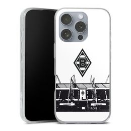 DeinDesign iPhone 16 Pro Handy Silikon H&uuml;lle Case transparent Handyh&uuml;lle Stadium Die Fohlen Borussia M&ouml;nchengladbach Silikon Case