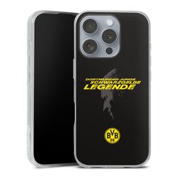 DeinDesign iPhone 16 Pro Handy Silikon H&uuml;lle Case transparent Handyh&uuml;lle Borussia Dortmund Bvb Marco Reus Silikon Case