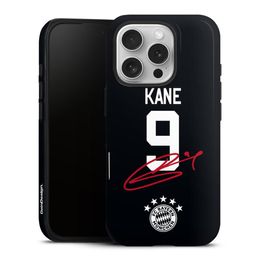 DeinDesign iPhone 16 Pro Handy Panzer Handyh&uuml;lle robuste Outdoor H&uuml;lle Schutzh&uuml;lle gl&auml;nzend Fc Bayern M&uuml;nchen Harry Kane Jersey Tough Case