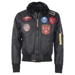 Bomberjacke Top Gun "TG20192047" Gr. 48 (S), schwarz Herren Jacken