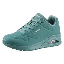 Sneaker Skechers "UNO-STAND ON AIR" Gr. 40, blau (türkisgrün) Damen Schuhe im monochromen Look, Freizeitschuh, Halbschuh, Schnürschuh