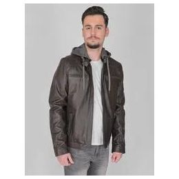 Lederjacke Mustang "Foster" Gr. 3XL, braun (schwarz braun) Herren Jacken