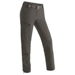 Funktionshose Maier Sports "Inara slim" Gr. 19, Kurzgrößen, braun (schlamm) Damen Hosen Herren Wanderhose, atmungsaktive Outdoor-Hose, 4 Taschen, Slim Fit