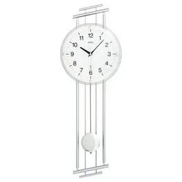 Funk-Pendelwanduhr AMS "F5316" Wanduhren Gr. B/H/L: 23 cm x 7 cm x 65 cm, silberfarben