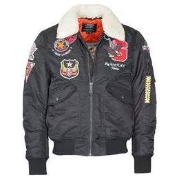 Bomberjacke Top Gun "TG23002" Gr. 52 (L), schwarz Herren Jacken