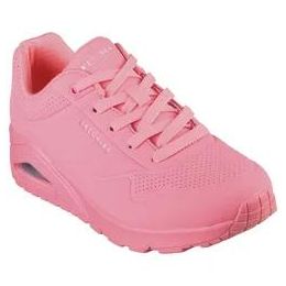 Wedgesneaker Skechers "Uno - Stand on Air" Gr. 37, pink (koralle) Damen Schuhe Modernsneaker Sneaker low mit feiner Perforation, Freizeitschuh, Halbschuh, Schnürschuh