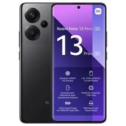 Xiaomi Smartphone "Redmi Note 13 Pro+ 5G 12+512GB" Mobiltelefone Gr. 512 GB, schwarz (midnight schwarz) Bestseller