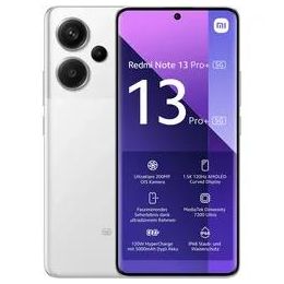 Xiaomi Smartphone "Redmi Note 13 Pro+ 5G 12+512GB" Mobiltelefone Gr. 512 GB, weiß (moonlight weiß)