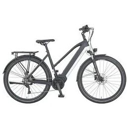 E-Bike Prophete "Entdecker 5.0" E-Bikes Gr. 52cm, 28 Zoll (71,12cm), schwarz (schwarz-silber) Pedelec, Elektrofahrrad für Damen