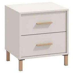 Nachtkommode Home Affaire "Belfort Nachtschrank Nachttisch Made in Europe", weiß (cashmere), B:48cm H:51,5cm T:40cm, Spanplatte, Sideboards, mit 2 oder 3 Schubladen, FSC-zertifizierter, Trendfarbe cashmere