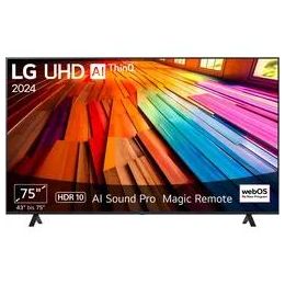 F (A bis G) LG LED-Fernseher "75UT80006LA" Fernseher schwarz