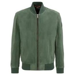 Lederjacke BOSS ORANGE "Joflag" Gr. 52, grün (open green341) Herren Jacken mit Blousonform