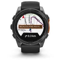 Smartwatch Garmin "fenix 8 - 51 mm" Smartwatches schwarz (schwarz, dunkelgrau)