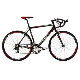 KS-Cycling Rennrad KS CYCLING "Euphoria" Fahrräder Gr. 53 cm, 28 Zoll (71,12 cm), schwarz für Damen und Herren, Kettenschaltung