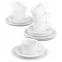 Kaffeeservice Seltmann Weiden "Geschirr-Set, Service Compact" Geschirr-Sets Gr. 18 tlg., weiß Made in Germany, 18 Teile, für 6 Personen