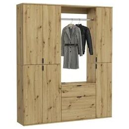 Garderoben-Set Inosign "Trondheim" Kastenmöbel-Sets Gr. B/H/T: 152cm x 193cm x 34cm, braun (nox oak nachbildung) Diele, Flur, Schranksystem, Garderobenmöbel, Set, Kombination