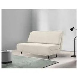 Schlafsofa Andas "Linnea in Cord und Feinstruktur" Sofas Gr. B/H/T: 140cm x 87cm x 94cm, Cord, beige (creme) Daybed mit aufklappbarer Liegefläche