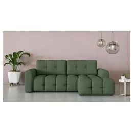 Ecksofa Inosign "Manilla" Sofas Gr. B/H/T: 265cm x 91cm x 170cm, Struktur, Recamiere rechts, ohne Bettfunktion und Bettkasten, grün L-Form ohne Bettfunktion und Bettkasten