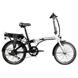 Zündapp E-Bike ZÜNDAPP "Z120" E-Bikes Gr. 28cm, 20 Zoll (50,80cm), weiß (schwarz, weiß) Pedelec, Elektrofahrrad für Damen u. Herren