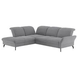 Sit & More Ecksofa SIT & MORE "Leandro L-Form" Sofas Gr. B/H/T: 288cm x 88cm x 242cm, Luxus-Microfaser Euphoria, Ottomane links, mit Sitztiefenverstellung-mit Kopfteilverstellung-mit Armlehnfunktion-ohne Bettfunktion-ohne Stauraum, grau Wahlweise mit Bett-, Kopfteil - und Armlehnfunktion, sowie Stauraum