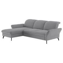 Sit & More Ecksofa SIT & MORE "Leandro L-Form" Sofas Gr. B/H/T: 267cm x 88cm x 200cm, Luxus-Microfaser Euphoria, Recamiere links, mit Sitztiefenverstellung-mit Kopfteilverstellung-mit Armlehnfunktion-ohne Bettfunktion-ohne Bettkasten, grau Wahlweise mit Bett-, Kopfteil - und Armlehnfunktion, sowie Bettkasten