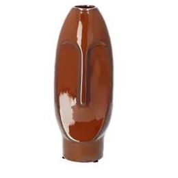 Bloomingville Vase Steingut 26 cm Gesicht braun