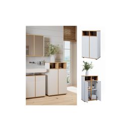 VICCO Midischrank Didi Wei&szlig; Eiche 60 x 97 cm mit 2 T&uuml;ren