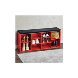 Kesper Schuhschrank mit Sitzkissen - versch. Ausf&uuml;hrungen - Rot