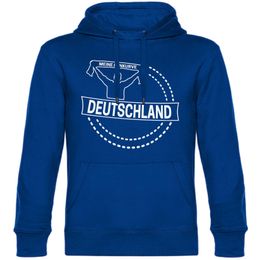 multifanshop Kapuzen Sweatshirt - Deutschland - Meine Fankurve - Druck wei&szlig; - Hoodie