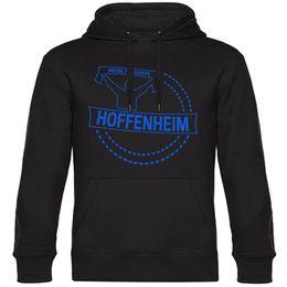 multifanshop Kapuzen Sweatshirt - Hoffenheim - Meine Fankurve - Druck blau - Hoodie