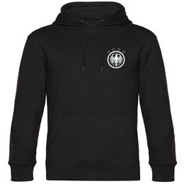 multifanshop Kapuzen Sweatshirt - Deutschland - Adler Retro - Druck wei&szlig; - Hoodie