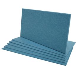 6er-Set Akustikwandpaneel MCW-L52, Wandpaneele Akustikplatten, schalld&auml;mmend 1qm Fl&auml;che 60x30cm ~ blau