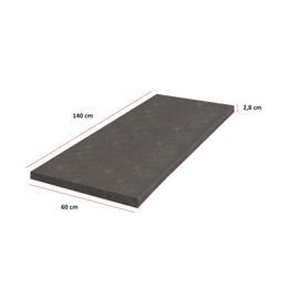 K&uuml;chen-Preisbombe K&uuml;chen Arbeitsplatte Metallic Brown 140 cm 28 mm Bianca Grey Rose K&uuml;chenzeile