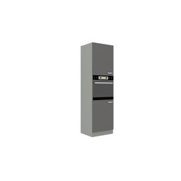 K&uuml;chen-Preisbombe K&uuml;chen Hochschrank 60cm Hochglanz Grau K&uuml;chenzeile K&uuml;chenblock K&uuml;che Grey Bianca
