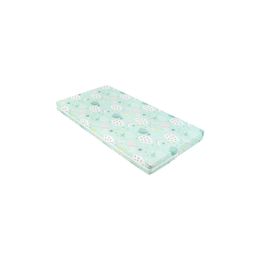 Kikkaboo Babybett Matratze Fantasia Plus 120 x 60cm Rei&szlig;verschluss Baumwollbezug gr&uuml;n