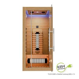 Artsauna Infrarotkabine Kiruna90 Premium Dual Technologie - Vollspektrumstrahler & Fl&auml;chenstrahler