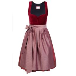 Midi Dirndl Lilly Samt Rot