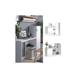 VICCO Schreibtisch Ritz Wei&szlig; 141,2 x 45,2 cm
