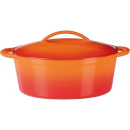 GSW Gusseisen Ovaler Br&auml;ter Orange Shadow 33x25cm, 7,0 L