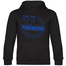 multifanshop Kapuzen Sweatshirt - Paderborn - Meine Fankurve - Druck blau - Hoodie