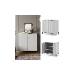 VICCO Kommode Eliza Wei&szlig; 80 x 81,2 cm mit 2 T&uuml;ren
