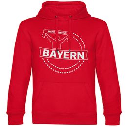 multifanshop Kapuzen Sweatshirt - Bayern - Meine Fankurve - Druck wei&szlig; - Hoodie