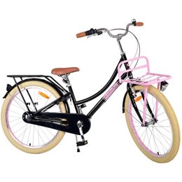 TPFSports Excellent Kinderfahrrad - M&auml;dchen - 24 Zoll - 3 G&auml;nge - R&uuml;cktritt + Handbremse - Schwarz