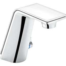 Hansa ALESSI Sense by Hansa Waschtischarmatur 07732201 Batteriebetrieb, mit LED-Leuchtanzeige, Ausladung 118 mm, chrom/weiss