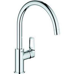 Grohe BauEdge Spültisch-Einhebelmischer 31367001 chrom, hoher, schwenkbarer Auslauf