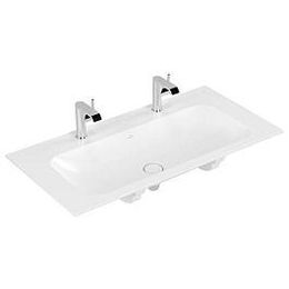 Villeroy & Boch Villeroy und Boch Finion Möbelwaschtisch 4164A1RW 100x50cm, stone white C+, 2 Hahnlöcher, ohne Überlauf