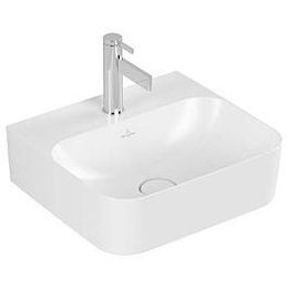 Villeroy & Boch Villeroy und Boch Finion Handwaschbecken 436444RW 43x39cm, stone white C+, 1 Hahnloch, verdeckter Überlauf