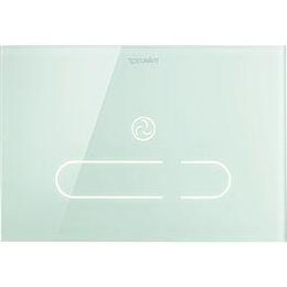 Duravit DuraSystem Betätigungsplatte WD5003012000 22,98 x 15,7 cm, berührungslos, Glas weiß, für WC